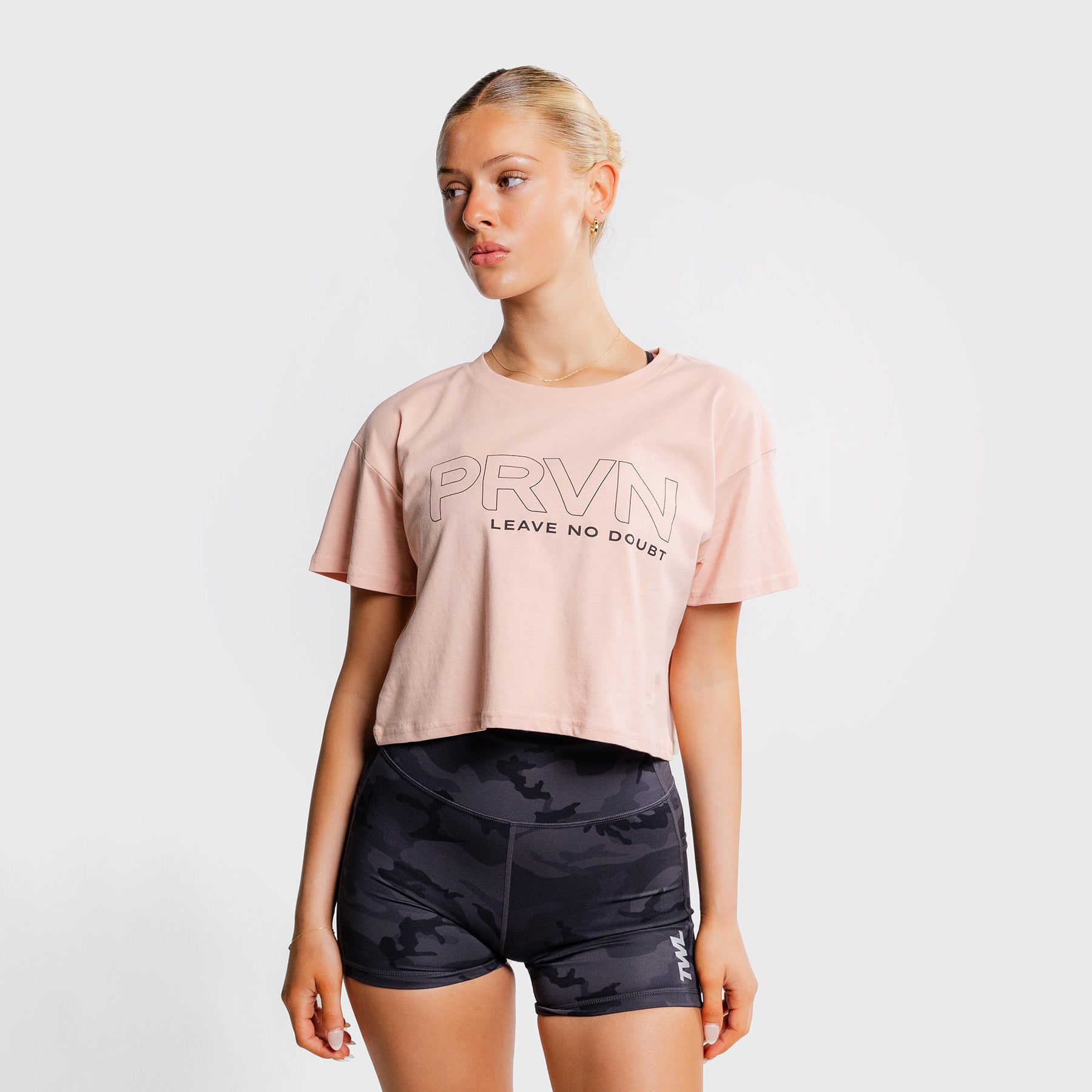 PRVN - LND CROP - PALE PINK/BLACK – TWL