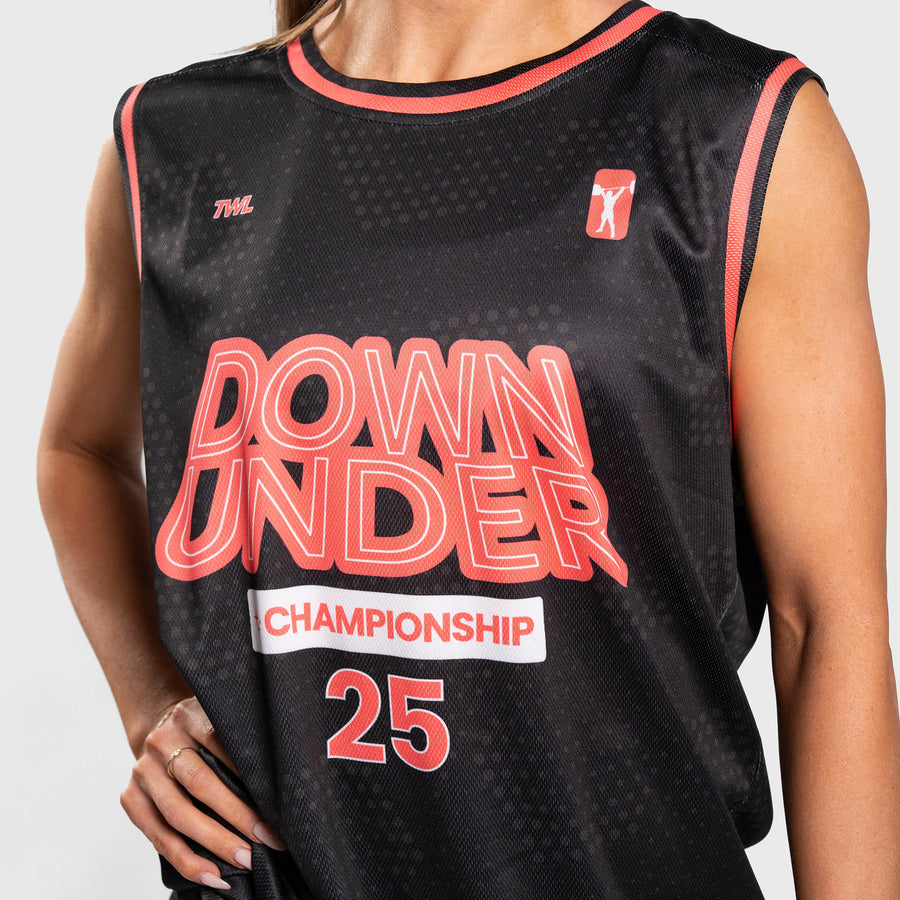 TWL - DOWN UNDER (DUC) CAPSULE BASKETBALL JERSEY - BLACK/RED