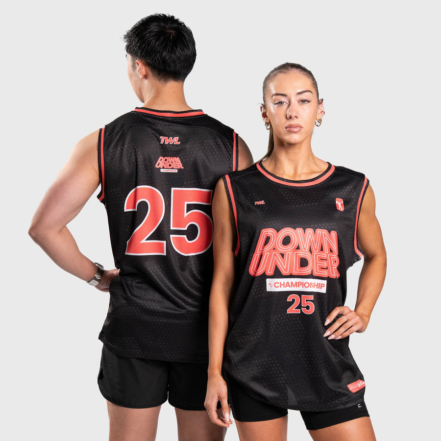 TWL - DOWN UNDER (DUC) CAPSULE BASKETBALL JERSEY - BLACK/RED