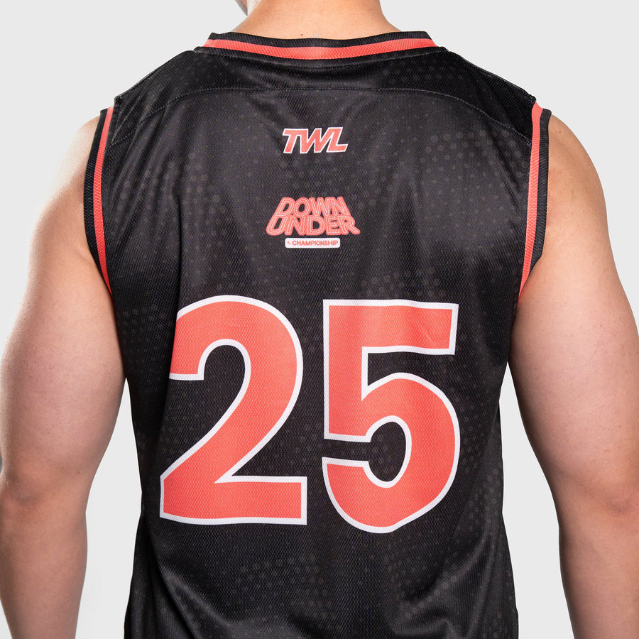 TWL - DOWN UNDER (DUC) CAPSULE BASKETBALL JERSEY - BLACK/RED