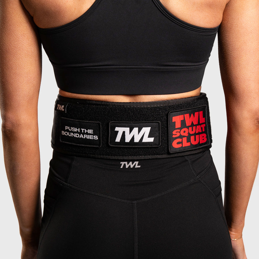 TWL - HYBRID VELCRO PATCH LIFTING BELT - BLACK