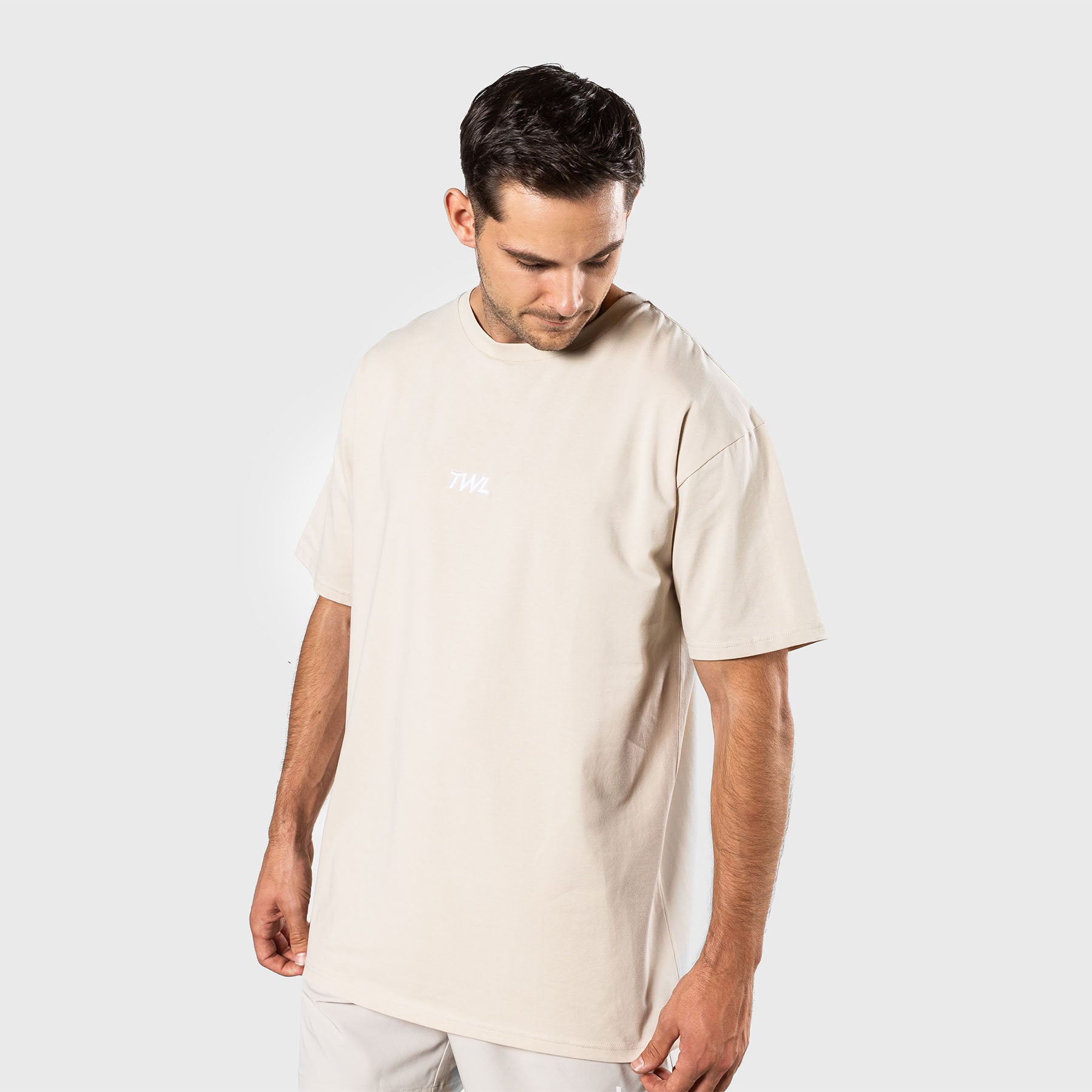 TWL - OVERSIZED T-SHIRT - LINEN/WHITE