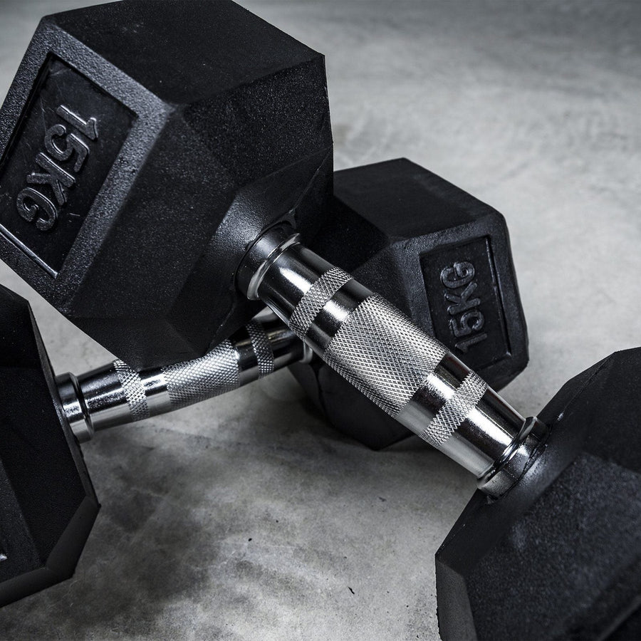 MORGAN RUBBER HEX DUMBBELLS - PAIR – TWL
